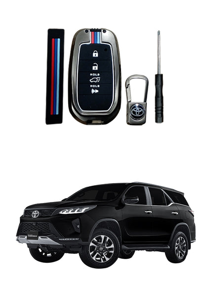 Toyota Fortuner Model 2016-2023 Key Cover with Metal Shell – Trims