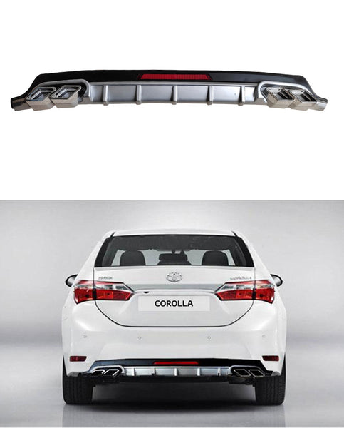 Toyota Corolla Model 2014-2019 Bugatti Style Dual Exhaust Diffuser – Trims
