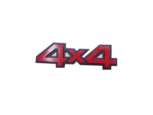 4x4 Metal Logo Red – Trims